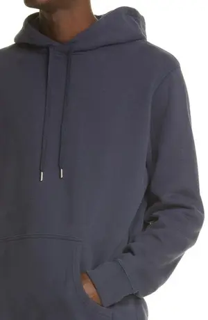 Sunspel French Terry Pullover Hoodie - Navy