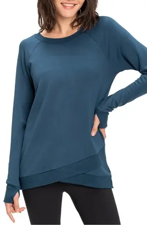 THREADS 4 THOUGHT Leanna Feather Fleece Tunic - Oceanic