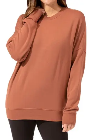 THREADS 4 THOUGHT Threads 4 Thought Cathy Boyfriend Fleece Sweatshirt Taro