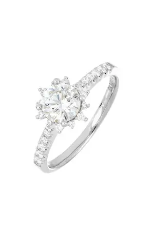 Bony Levy Pavé Diamond & Cubic Zirconia Vintage Solitaire Ring - White Gold/diamond