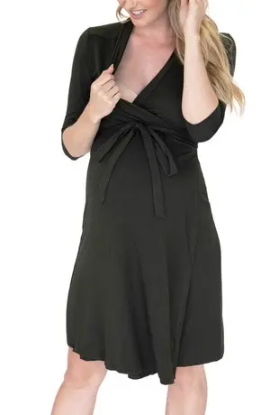 ANGEL MATERNITY Wrap Dress - Khaki