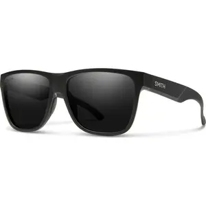 SMITH Smith Lowdown XL 2 60mm ChromaPop™ Polarized Square Sunglasses Matte Black/black
