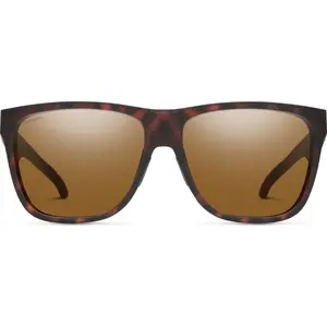SMITH Lowdown Xl 2 60mm Chromapop™ Polarized Square Sunglasses - Matte Tortoise/brown
