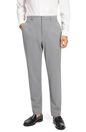 Theory Curtis Pintuck Precision Trousers - Soft Grey