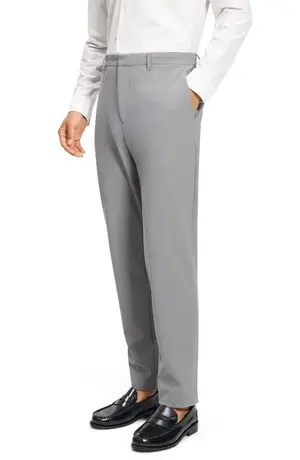 Theory Curtis Pintuck Precision Trousers - Soft Grey