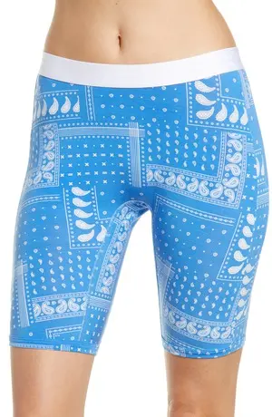 TOMBOYX Stretch Modal 9-inch Boxer Briefs Blue Bandana Patchwork