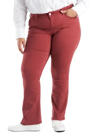 Women's Red High Waisted Jeans