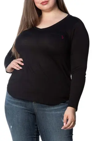 Slink Jeans V Neck T-shirts For Women