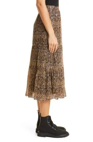 Ba&sh Gellio Metallic Midi Skirt