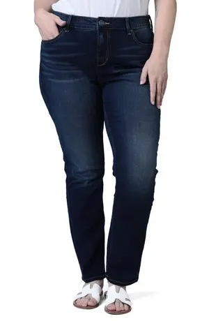 SLINK JEANS High-rise Straight Leg Jeans - Gaby