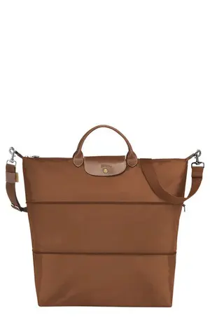 Longchamp 21-inch Expandable Travel Bag - Cognac