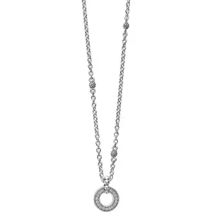 Lagos Caviar Spark Diamond Open Circle Pendant Necklace - Diamond/ Silver