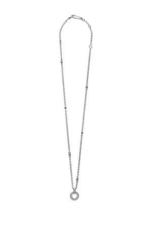 Lagos Caviar Spark Diamond Open Circle Pendant Necklace