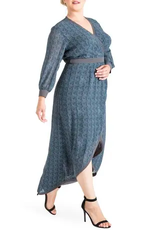STANDARDS & PRACTICES Elle High/low Wrap Dress