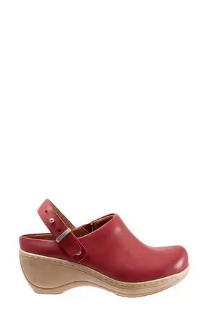 Softwalk Marquette Clog - Dark Red Leather