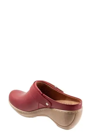 Softwalk Marquette Clog - Dark Red Leather