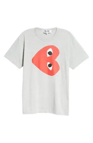 Play Comme Des Garcon Heart Logo Graphic Tee