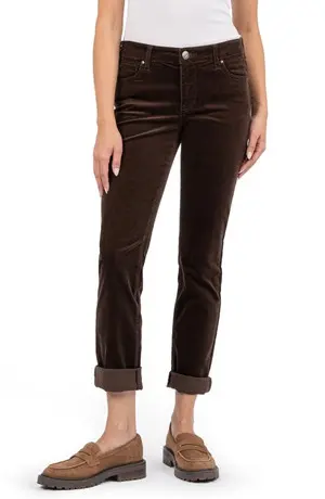 Kut From The Kloth Catherine Corduroy Boyfriend Pants - Brownie