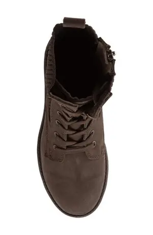 BUENO Stella Lace-up Bootie - Brown Nubuck