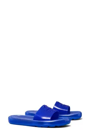 Tory Burch Tory Burch Bubble Jelly Slide Sandal Blue Dahlia