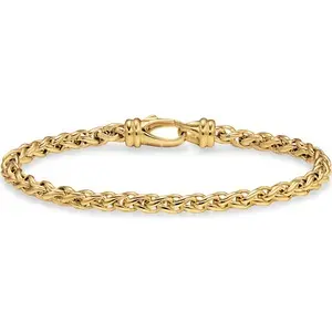 David Yurman Sterling Wheat Chain Bracelet - Gold