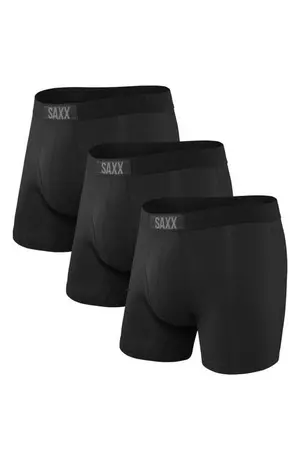 SAXX Assorted 3-pack Ultra Super Soft Boxer Briefs - Black