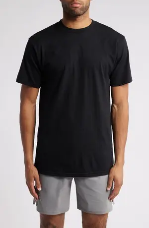 Nordstrom Regular Fit 4-pack Supima® Cotton T-shirts - Black