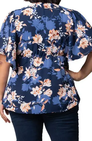 KIYONNA Seaside Serenade Top - Blue Blossom Bliss