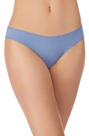 ON GOSSAMER Cabana Stretch Cotton Bikini Blue Mist