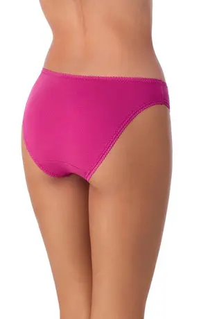 ON GOSSAMER Cabana Stretch Cotton Bikini - Red Violet