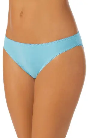 ON GOSSAMER Cabana Stretch Cotton Bikini Turquoise Sea