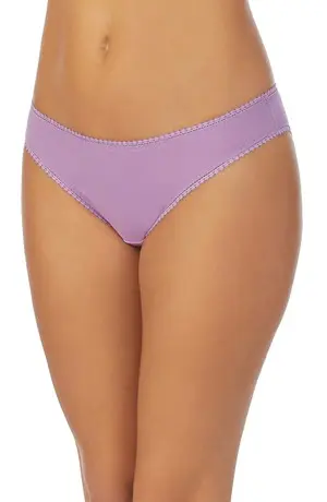 ON GOSSAMER Cabana Stretch Cotton Bikini Violet Flower