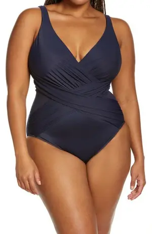 MIRACLESUIT® Illusionist Crossover One-piece Swimsuit - Midnght Bu