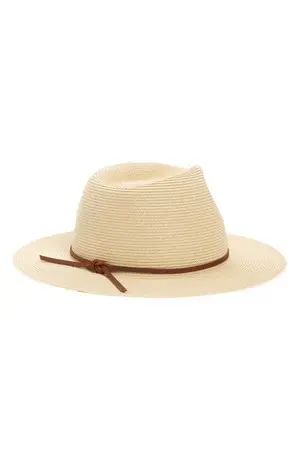 Brixton Wesley Packable Straw Fedora - Tan