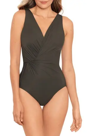 Miraclesuit Miraclesuit® Twisted Sister Esmerlda One-Piece Swimsuit Olivetta Green