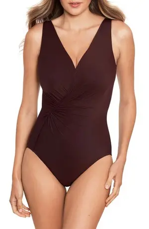 Miraclesuit Miraclesuit® Twisted Sister Esmerlda One-Piece Swimsuit Sumatra Brown