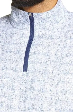Bugatchi Ooohcotton® Funnel Neck Quarter Zip Pullover