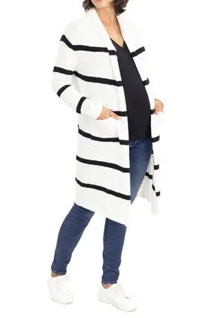 ANGEL MATERNITY Stripe Cardigan