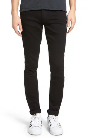 Paige Transcend Croft Skinny Fit Jeans - Black Shadow