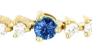 Bony Levy El Mar Diamond Tennis Bracelet - 18k Yellow Gold/ Blue Ruby