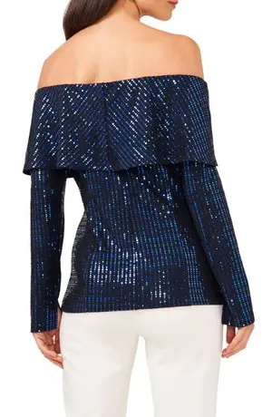 Chaus Print Off The Shoulder Jersey Top