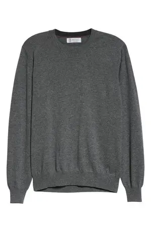 Brunello Cucinelli Cashmere Crewneck Sweater - Grey