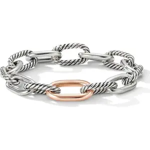 David Yurman Madison® Chain Bracelet - Silver/rose Gold