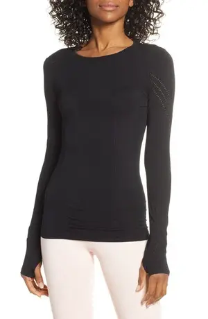 Blanc Noir Magnetic Mesh Inset Top