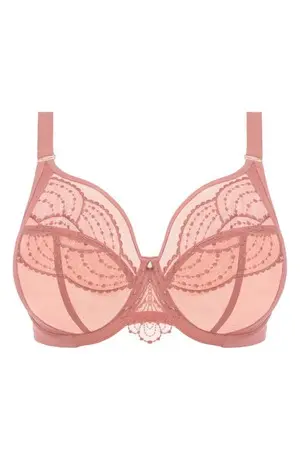 Elomi Priya Full Figure Underwire Plunge Bra - Rose Gold