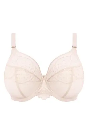 Elomi Priya Full Figure Underwire Plunge Bra - Vanilla