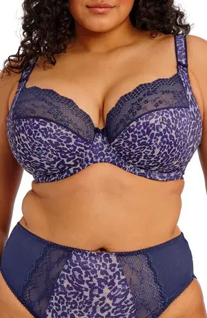 Elomi Lucie Full Figure Underwire Plunge Bra - Midnight