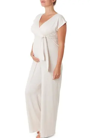 CACHE COEUR Origin Maternity/nursing Jumpsuit - Oats
