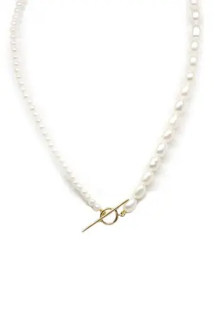 POPPY FINCH Cultured And Keshi Pearl Necklace - 14kyg