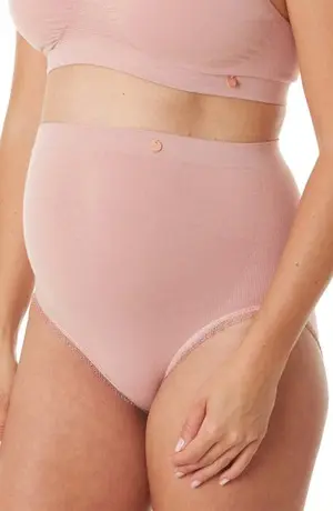 CACHE COEUR High Waist Maternity Briefs - Dusty Rose